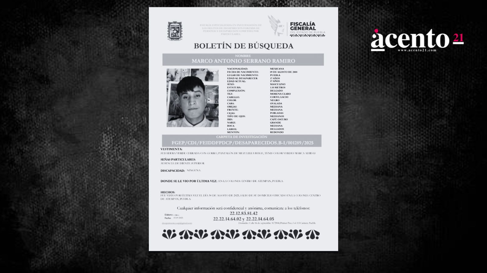 En Atempan encuentran muerto a Marco Antonio Serrano, reportado como ...